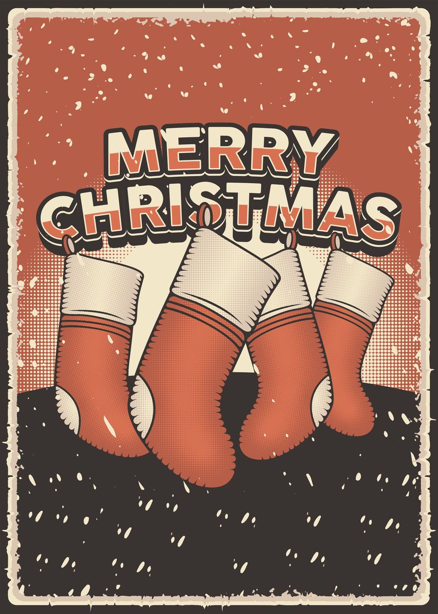 'CHristmas Stocking' Poster by Xăm Việt | Displate