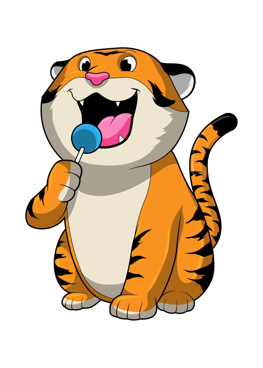 'Tiger Lollipop' Poster by Markus Schnabel | Displate