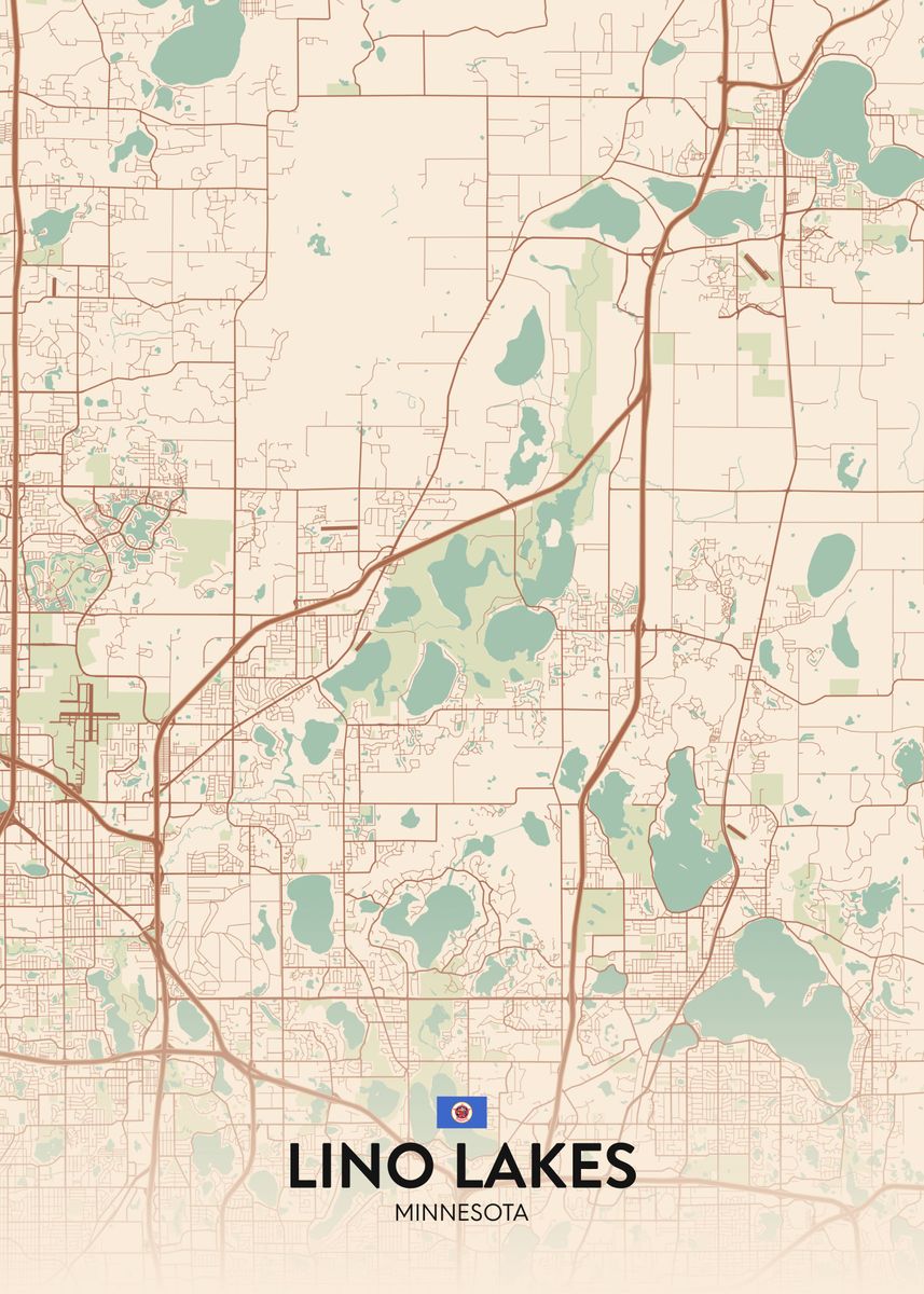 'Lino Lakes MN' Poster, picture, metal print, paint by IMR Designs ...