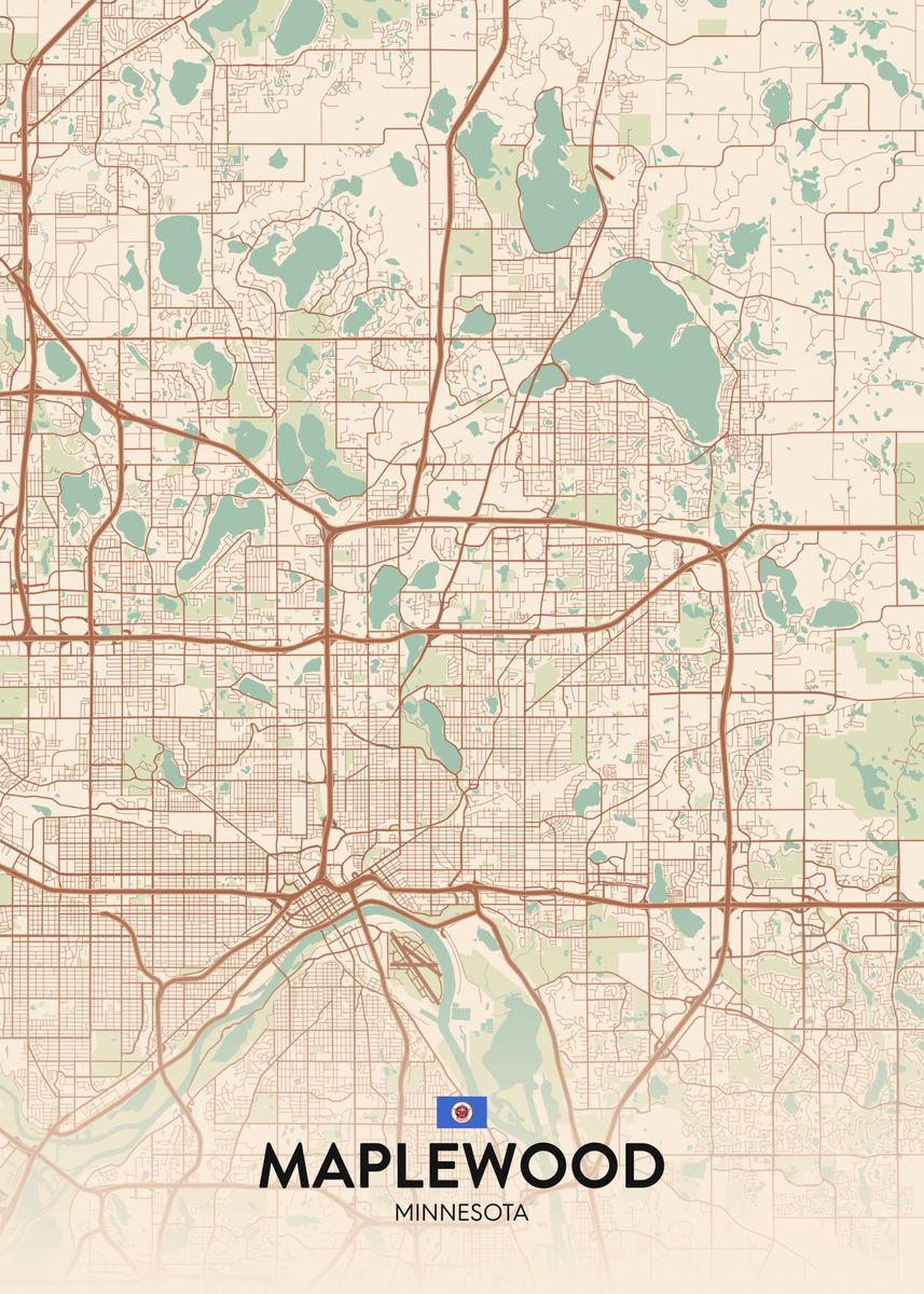 'Maplewood MN' Poster, picture, metal print, paint by IMR Designs ...