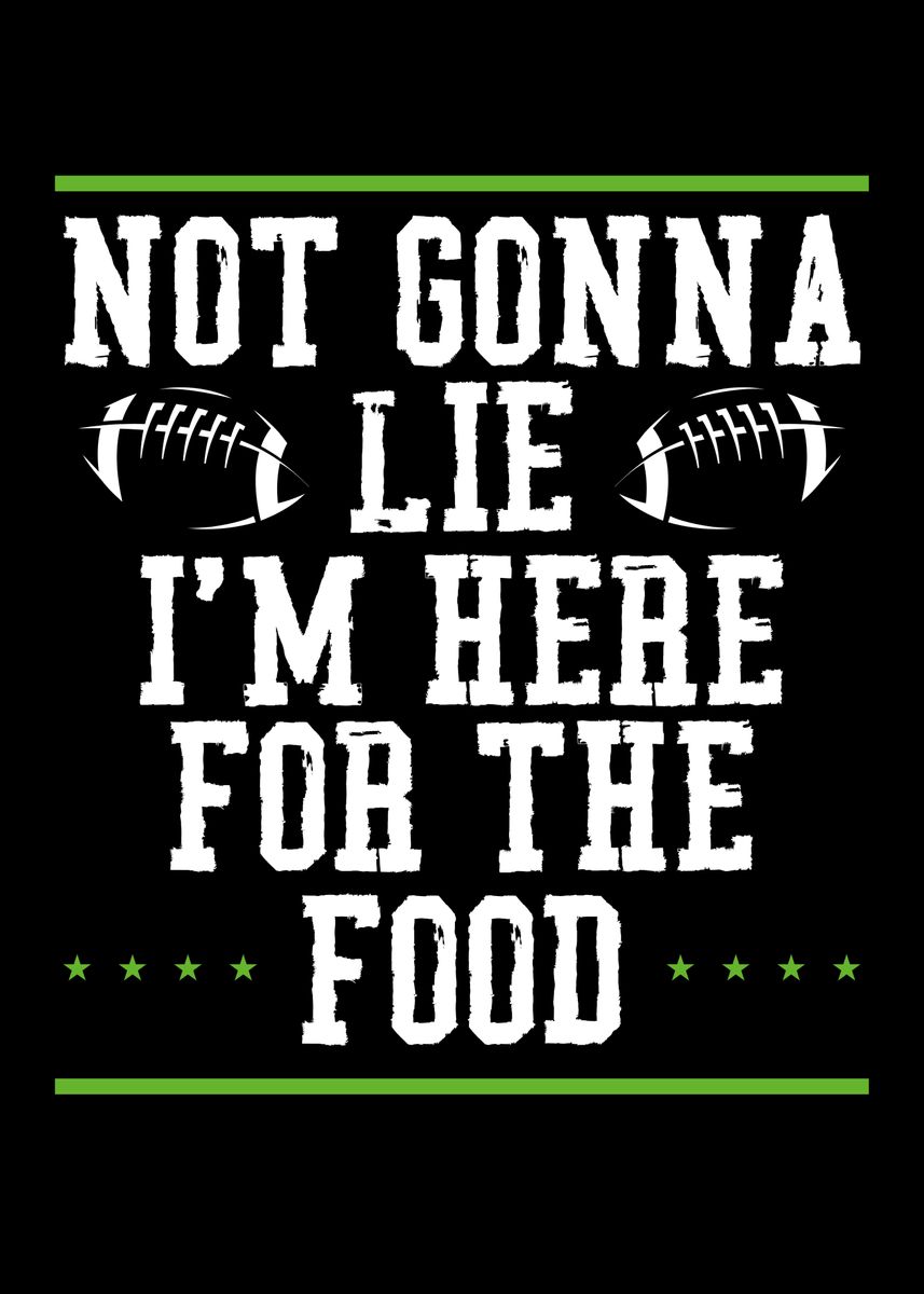 'I am here for the food' Poster, picture, metal print, paint by BeMi ...