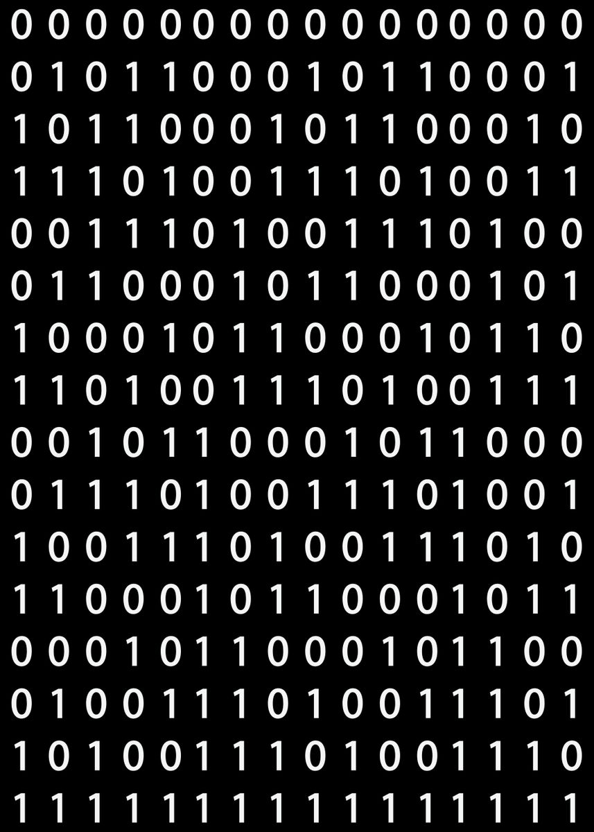 'Binary Wall' Poster by Simon Clement | Displate