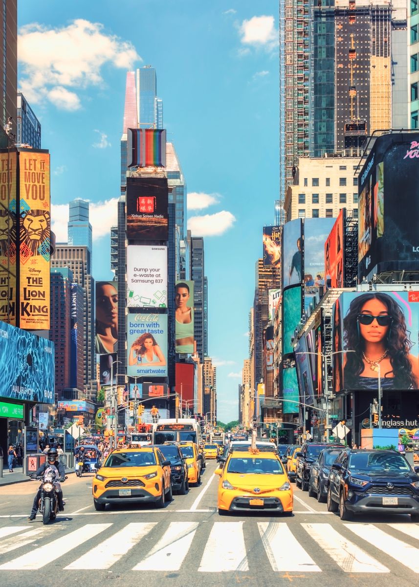 'Colorful Times Square' Poster, picture, metal print, paint by Mango ...