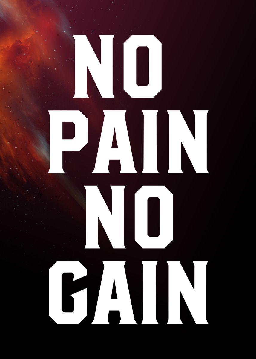 'No pan no gain' Poster, picture, metal print, paint by Lowpoly Posters ...