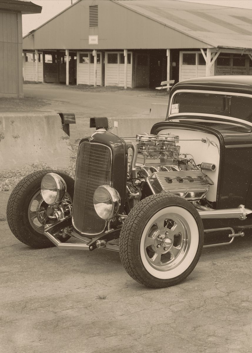 'Vintage Classic Car' Poster, picture, metal print, paint by Axston ...