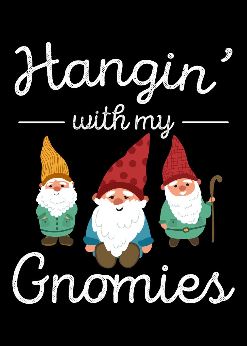 'Gardening Gnomes Gnome' Poster, picture, metal print, paint by ...