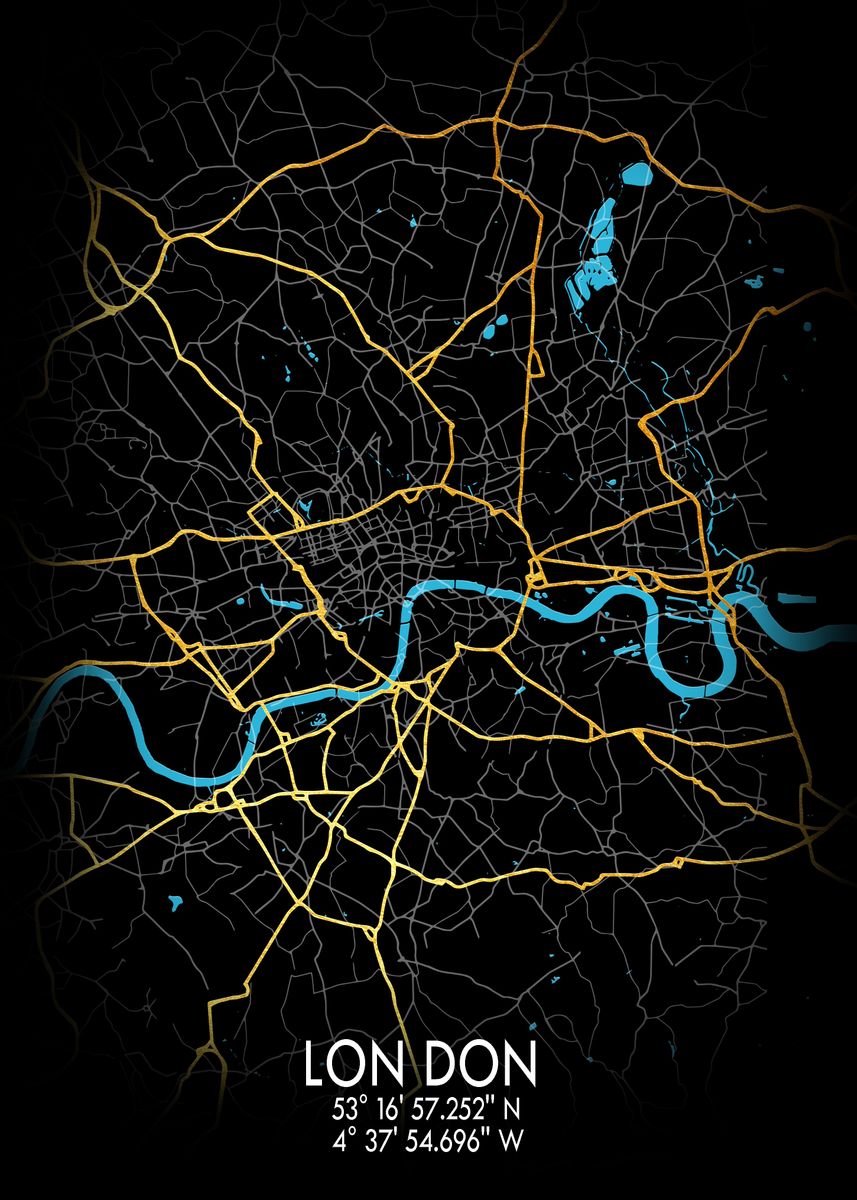 'Lon Don UK' Poster, picture, metal print, paint by Clayborne Frank | Displate