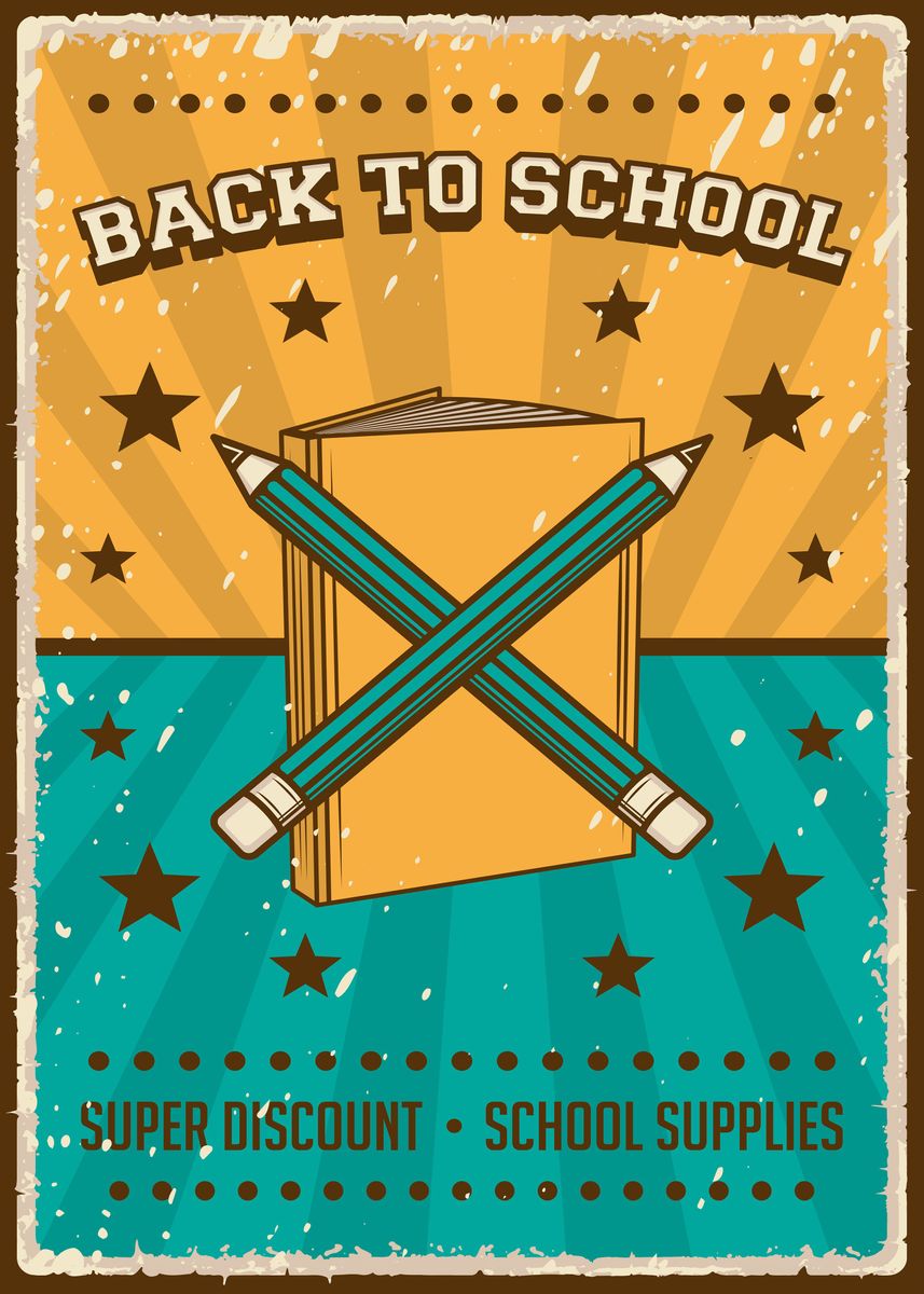 'Back To School Poster' Poster by Xăm Việt | Displate
