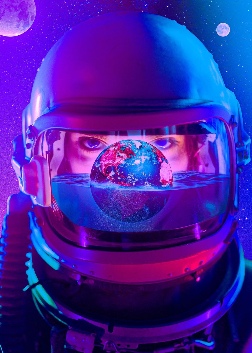 'Astronaut Space Art' Poster by Basues | Displate