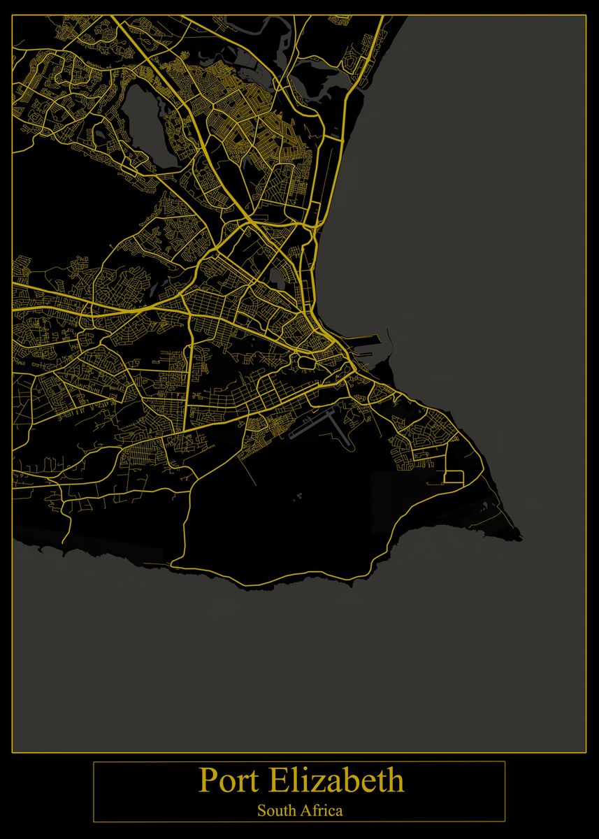 'Port Elizabeth S Africa' Poster, picture, metal print, paint by Zake ...