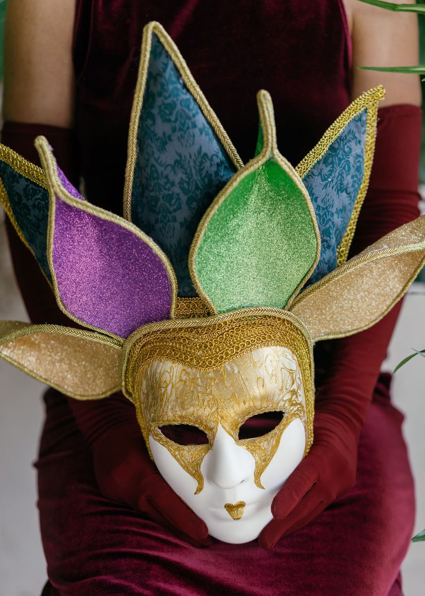 'Beautiful Mask' Poster, picture, metal print, paint by Aji Juniawan | Displate