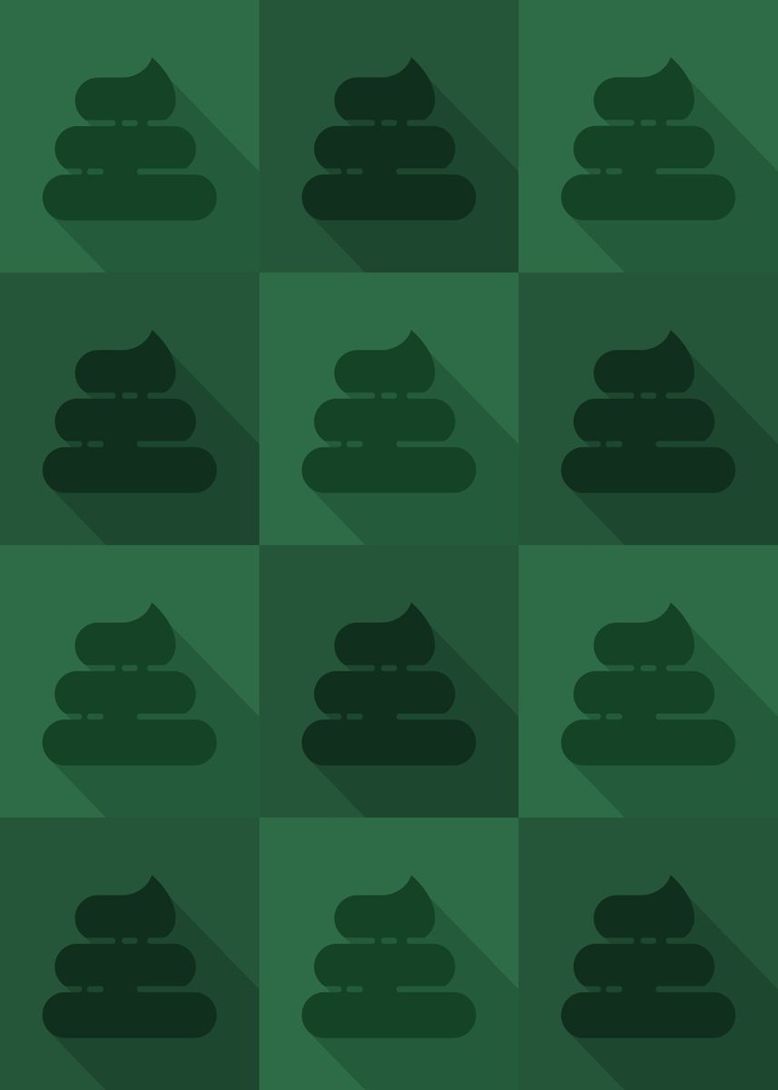 'Poop Icons Art Green 6' Poster, picture, metal print, paint by ...