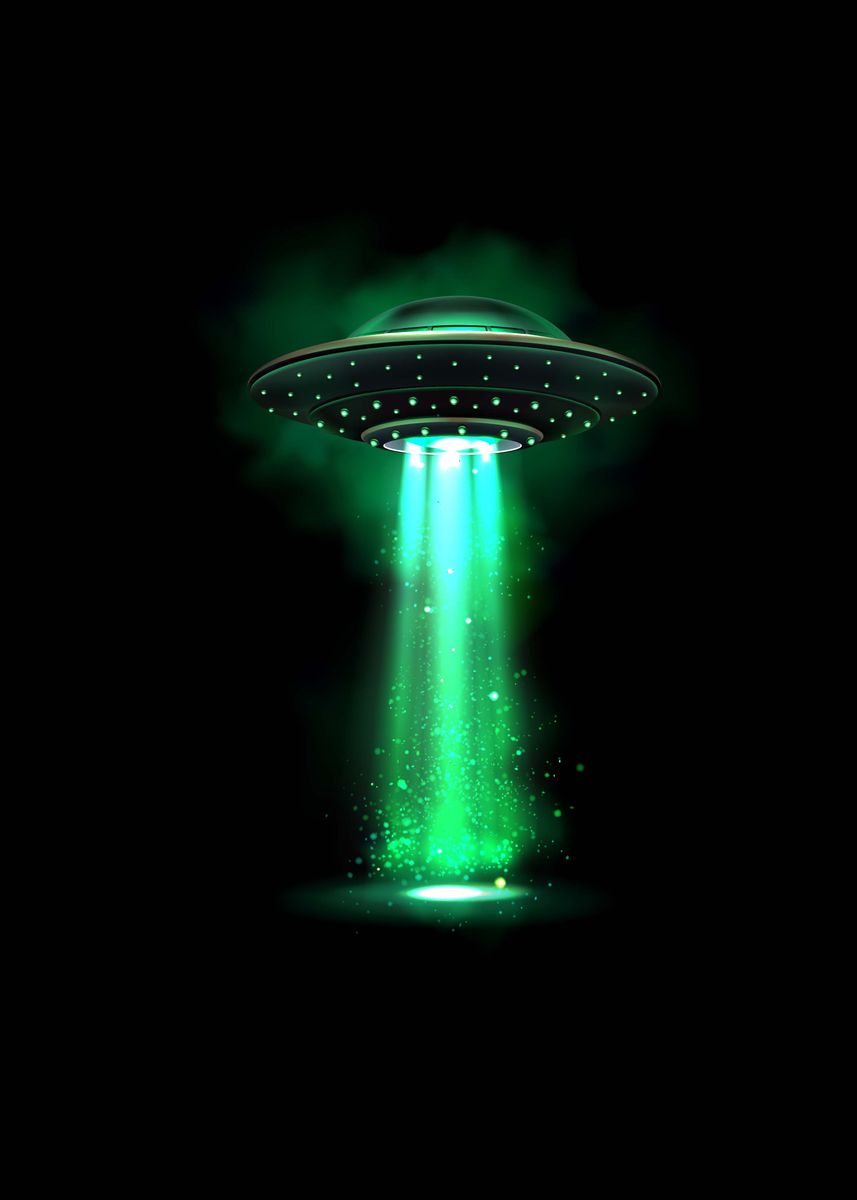 'ufo' Poster, picture, metal print, paint by fay list.art | Displate