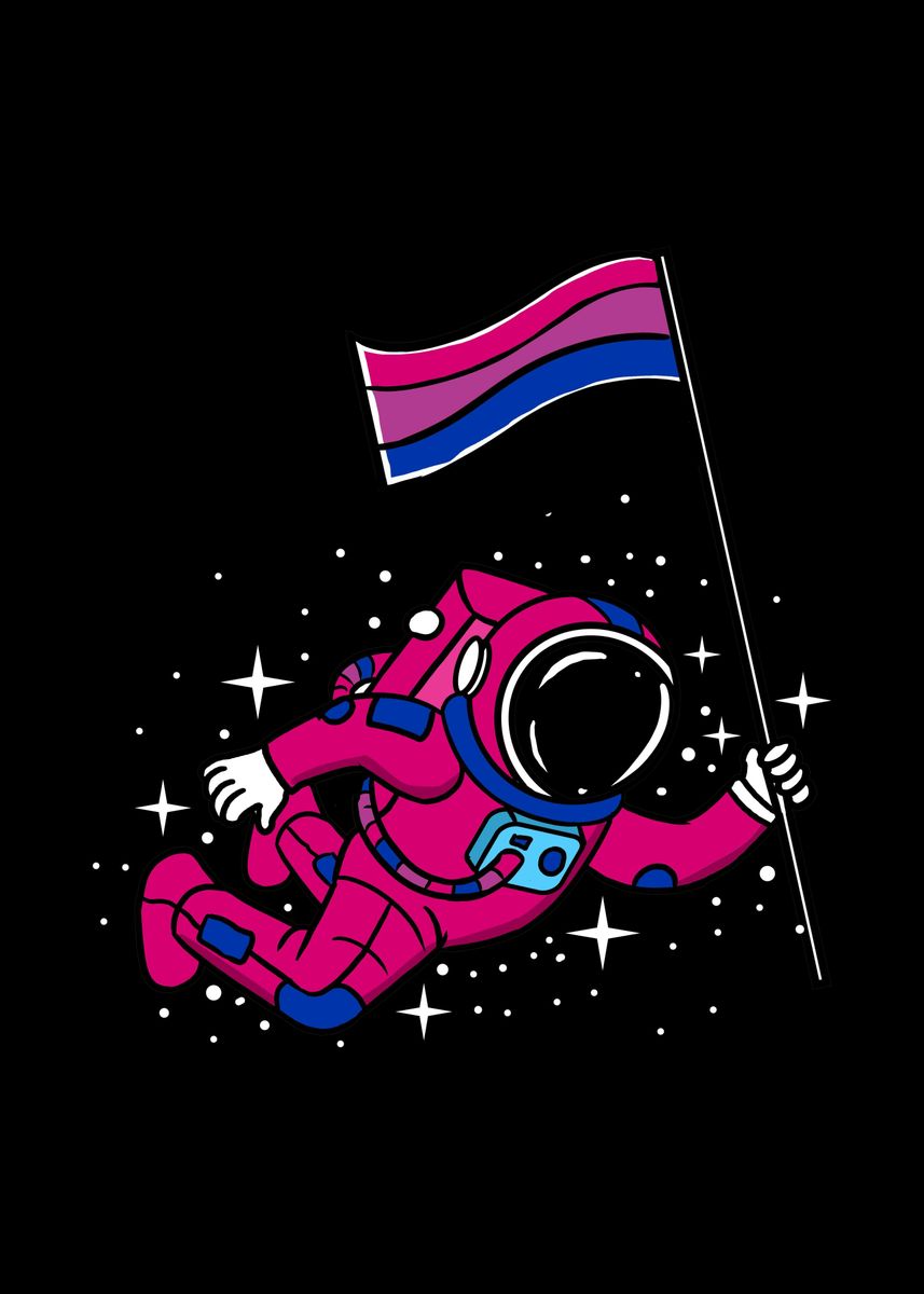 'Bisexual In Bi Pride' Poster, picture, metal print, paint by ...