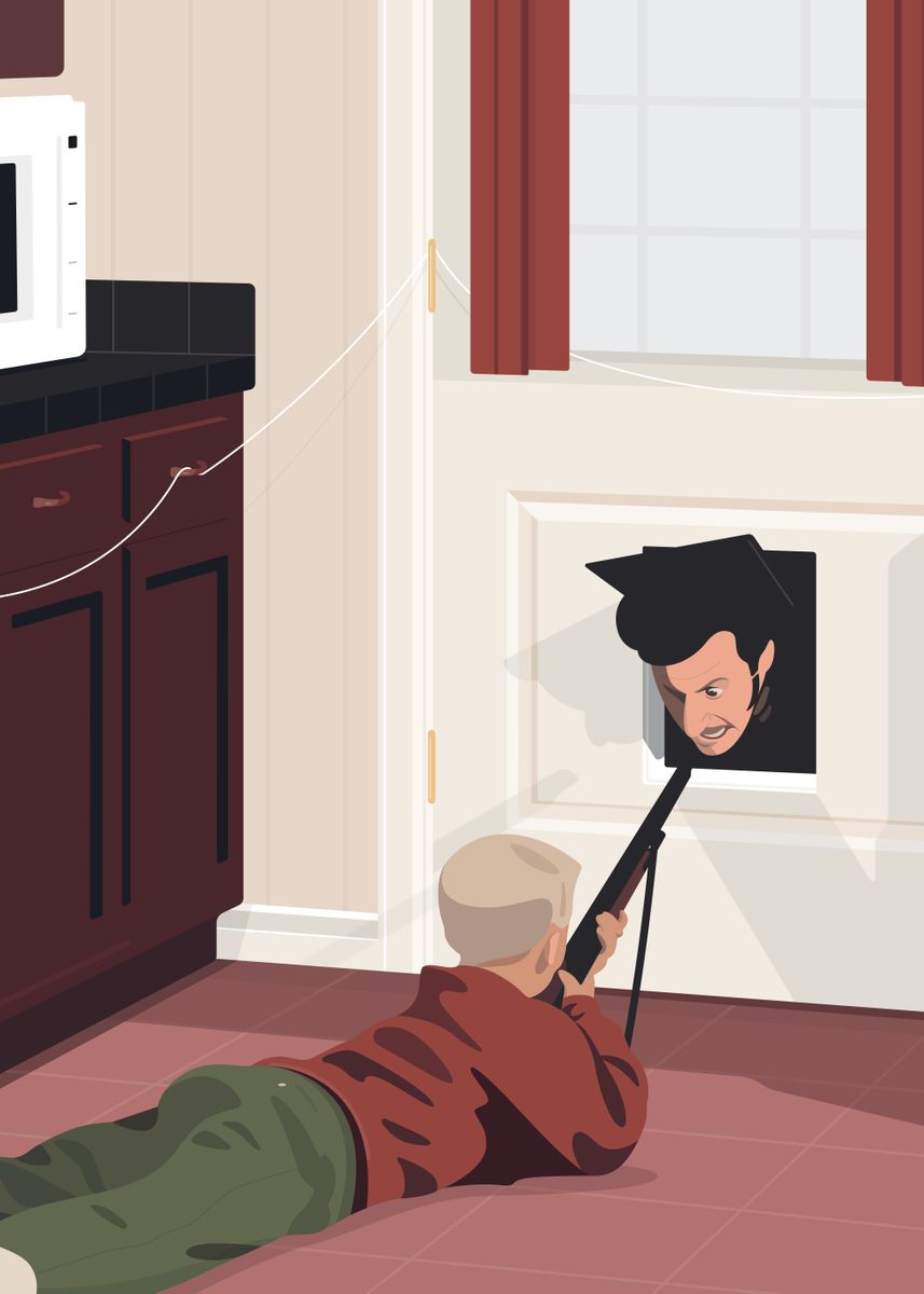 'Home Alone' Poster, picture, metal print, paint by spinillu | Displate