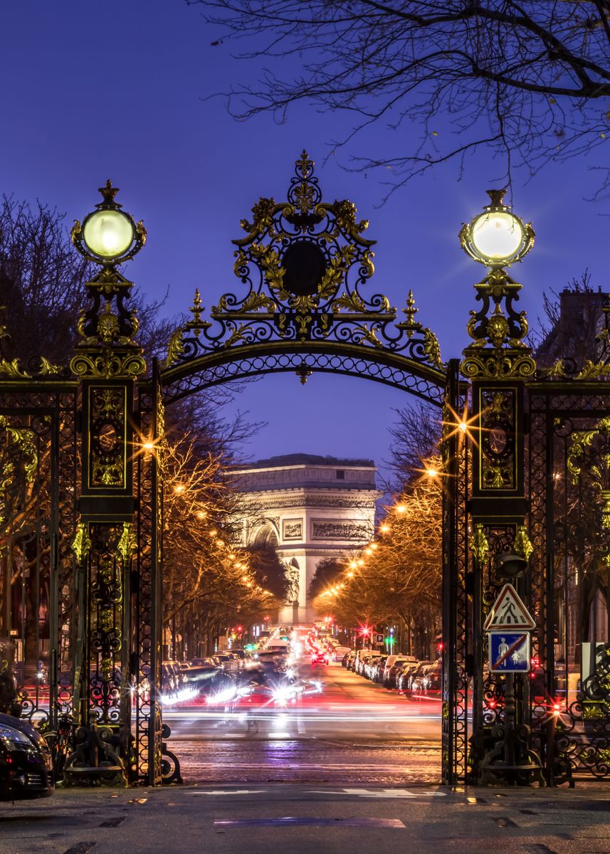 'Paris By The Gate' Poster, picture, metal print, paint by Mango Art ...