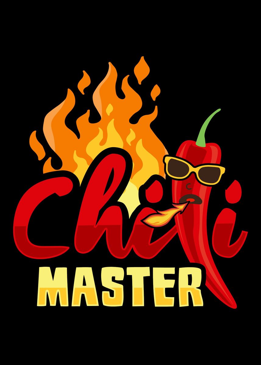 'Red pepper Chili Master' Poster, picture, metal print, paint by ...