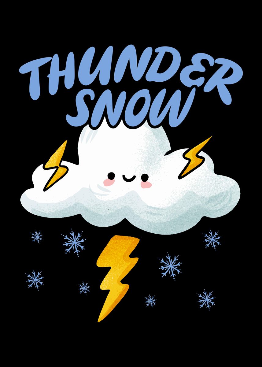 'Thunder Snow' Poster, picture, metal print, paint by NAO | Displate