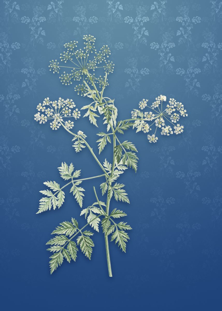 'Vintage Hemlock Flowers' Poster by Holy Rock Design | Displate