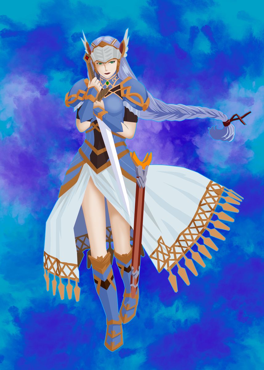 'LENNETH VALKYRIE' Poster, picture, metal print, paint by Malthuf de ...