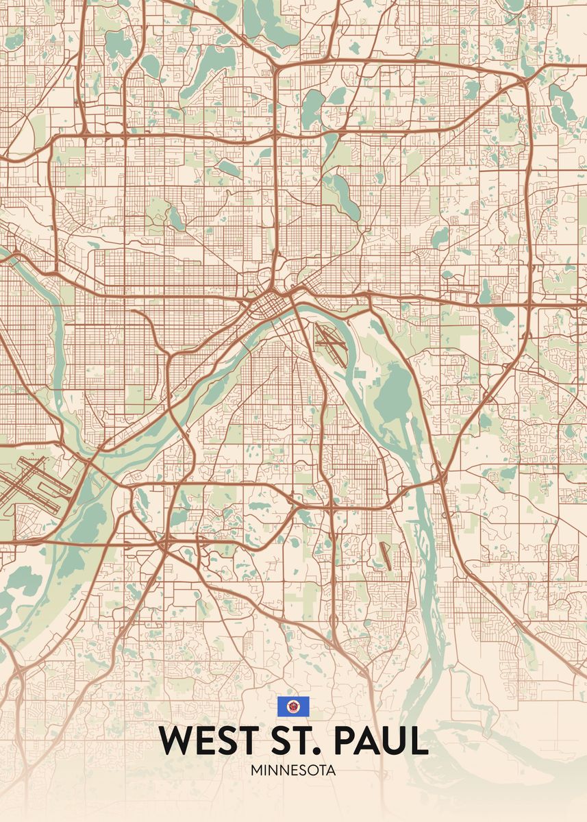 'West St Paul MN' Poster by IMR Designs | Displate