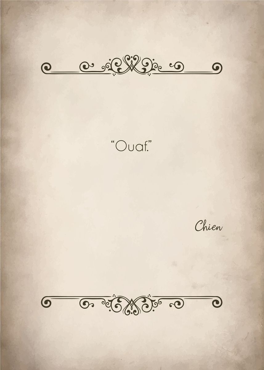 'Ouaf' Poster by Yoril | Displate