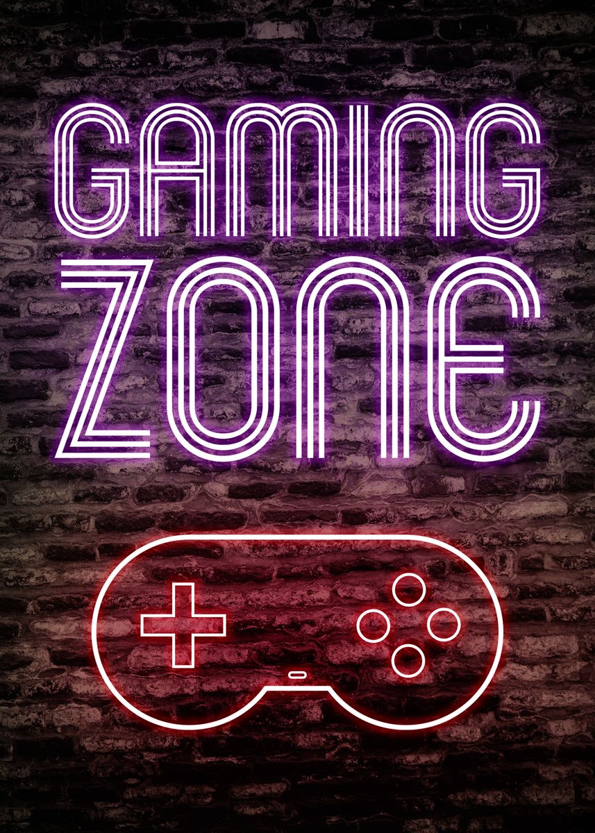 'Gaming Zone' Poster, picture, metal print, paint by Anthony De Abreu | Displate