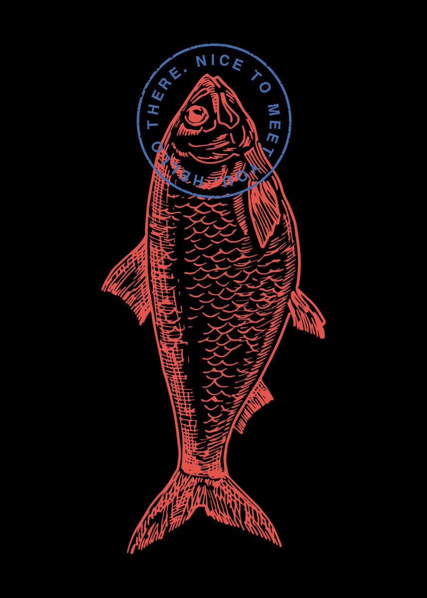 'Fish' Poster, picture, metal print, paint by Lardis Art | Displate