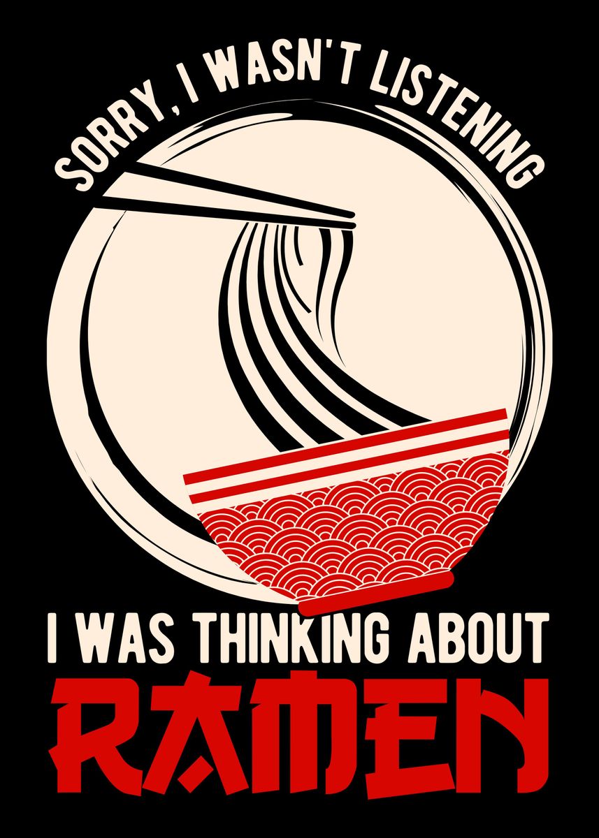 'Funny Ramen Lover' Poster by Visualz | Displate