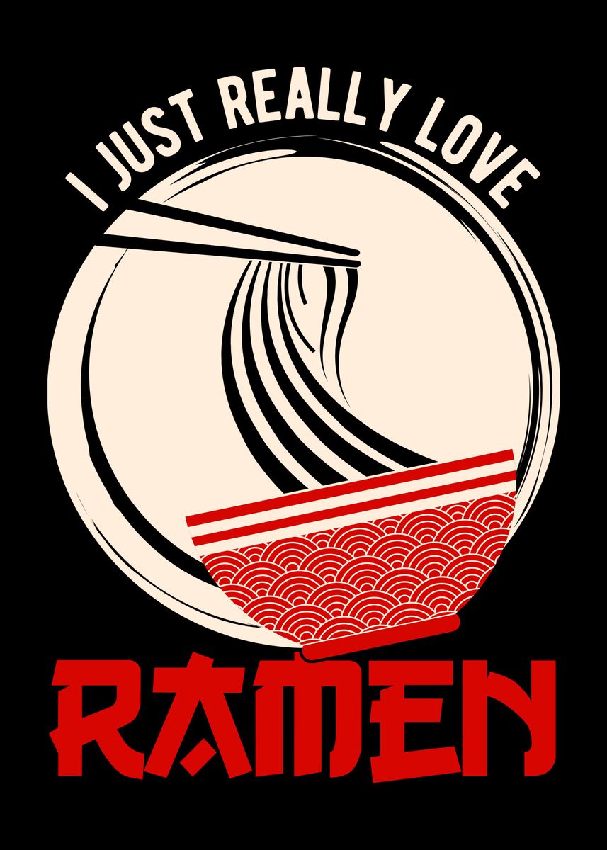 'Funny Ramen Lover' Poster by Visualz | Displate