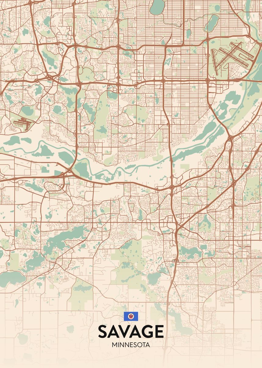 'Savage MN' Poster, picture, metal print, paint by IMR Designs | Displate