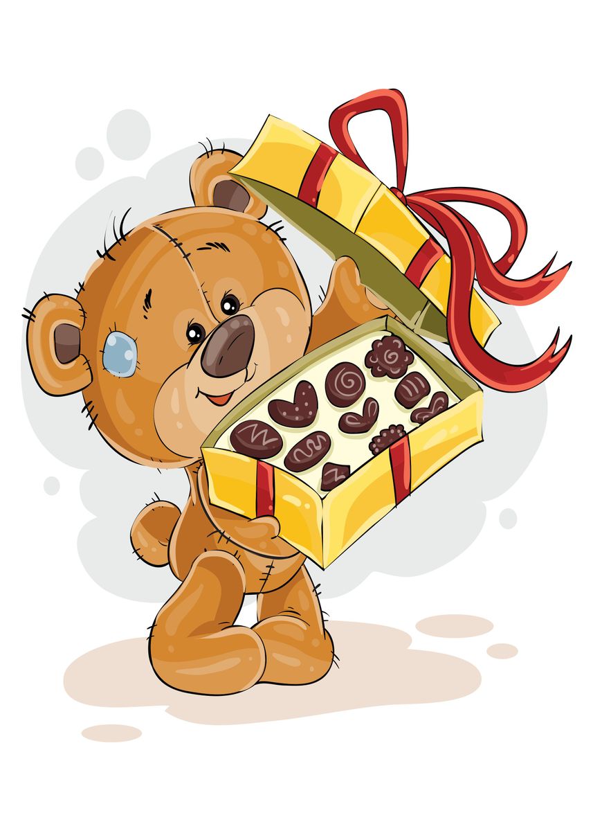 'enamored teddy bears' Poster by DianeFFlower | Displate