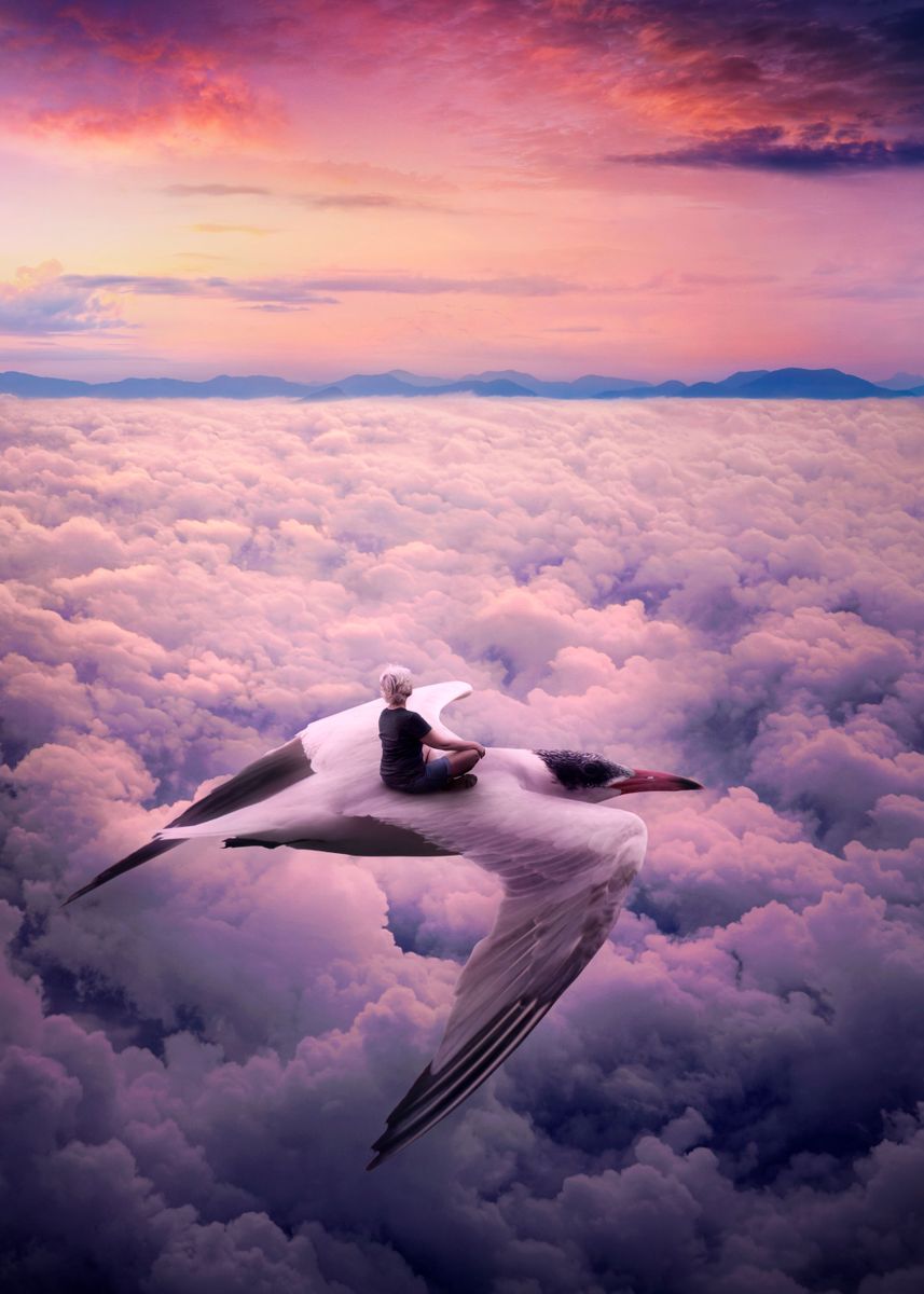 'Fly With Me' Poster, picture, metal print, paint by Felipe Soares ...