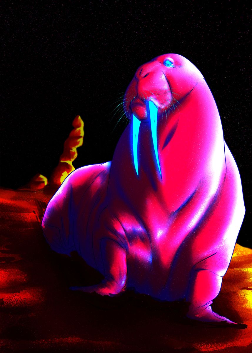 'Retro Walrus' Poster by VPST | Displate
