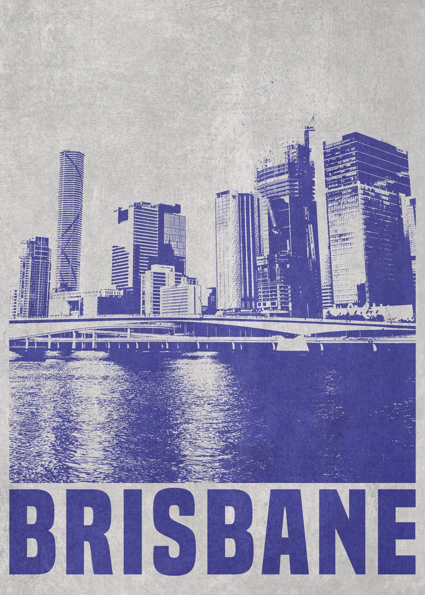 'Brisbane' Poster by denvector | Displate