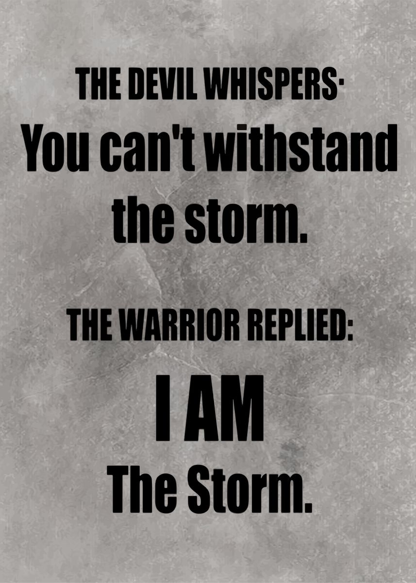 'I Am The Storm' Poster by Tomoko Neko | Displate