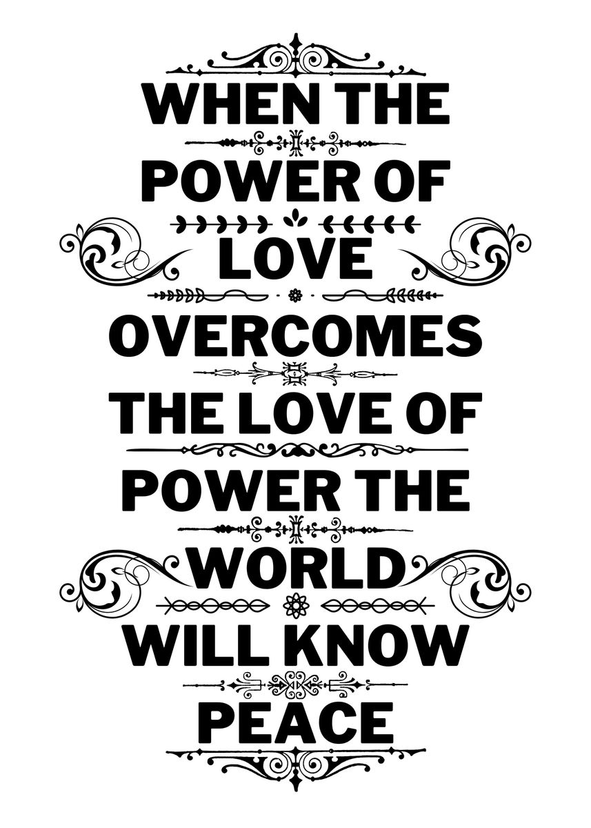 'THE POWER OF LOVE' Poster, picture, metal print, paint by Nae | Displate