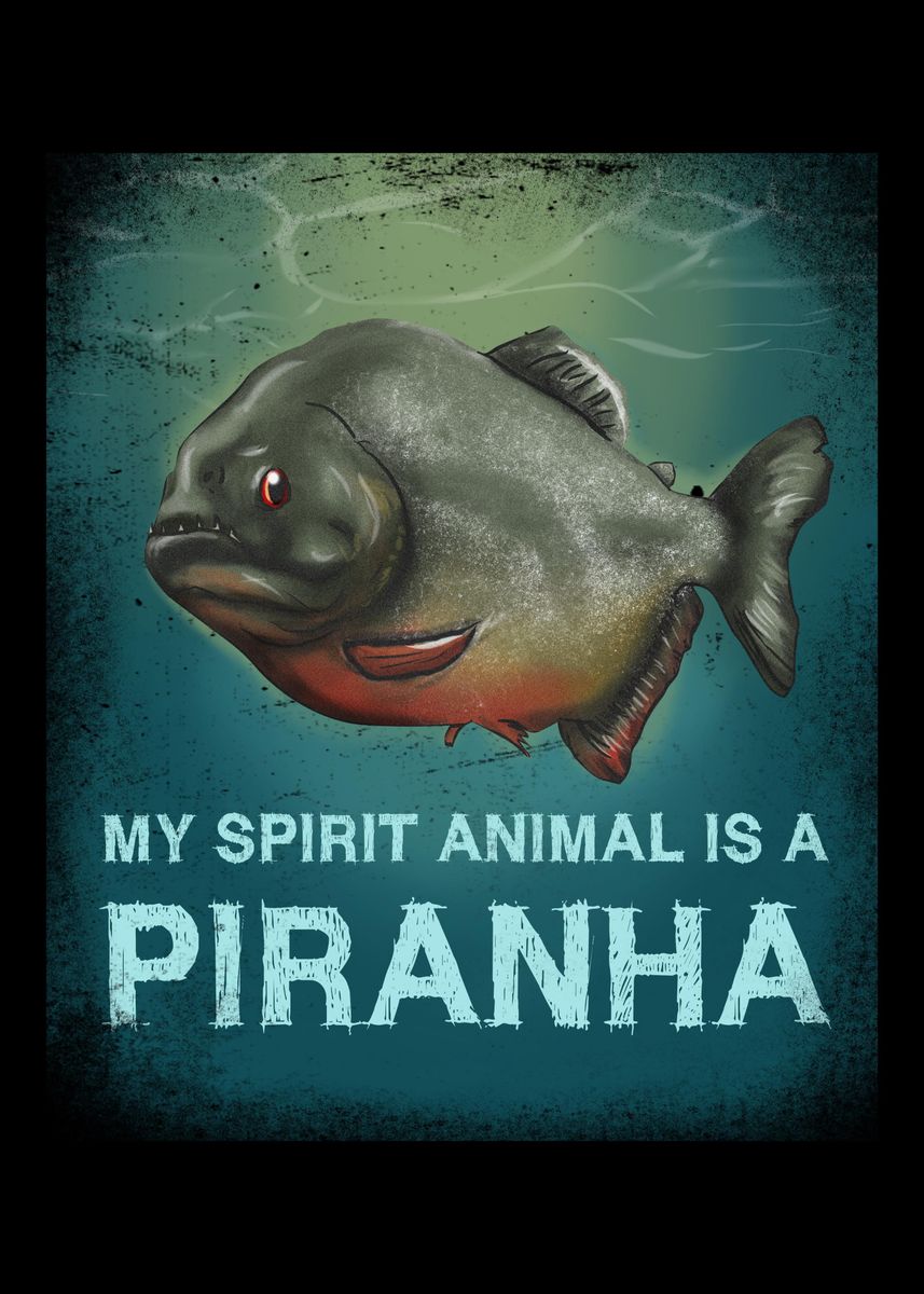 'My Spirit Animal Is A Pira' Poster, picture, metal print, paint by ...