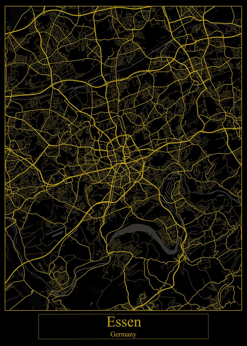 'Essen Germany' Poster by Zake Yonkou | Displate