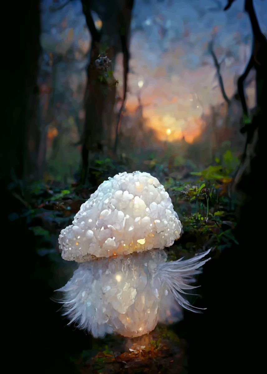 'Fluffy mushroom' Poster, picture, metal print, paint by Sascha Tarp ...