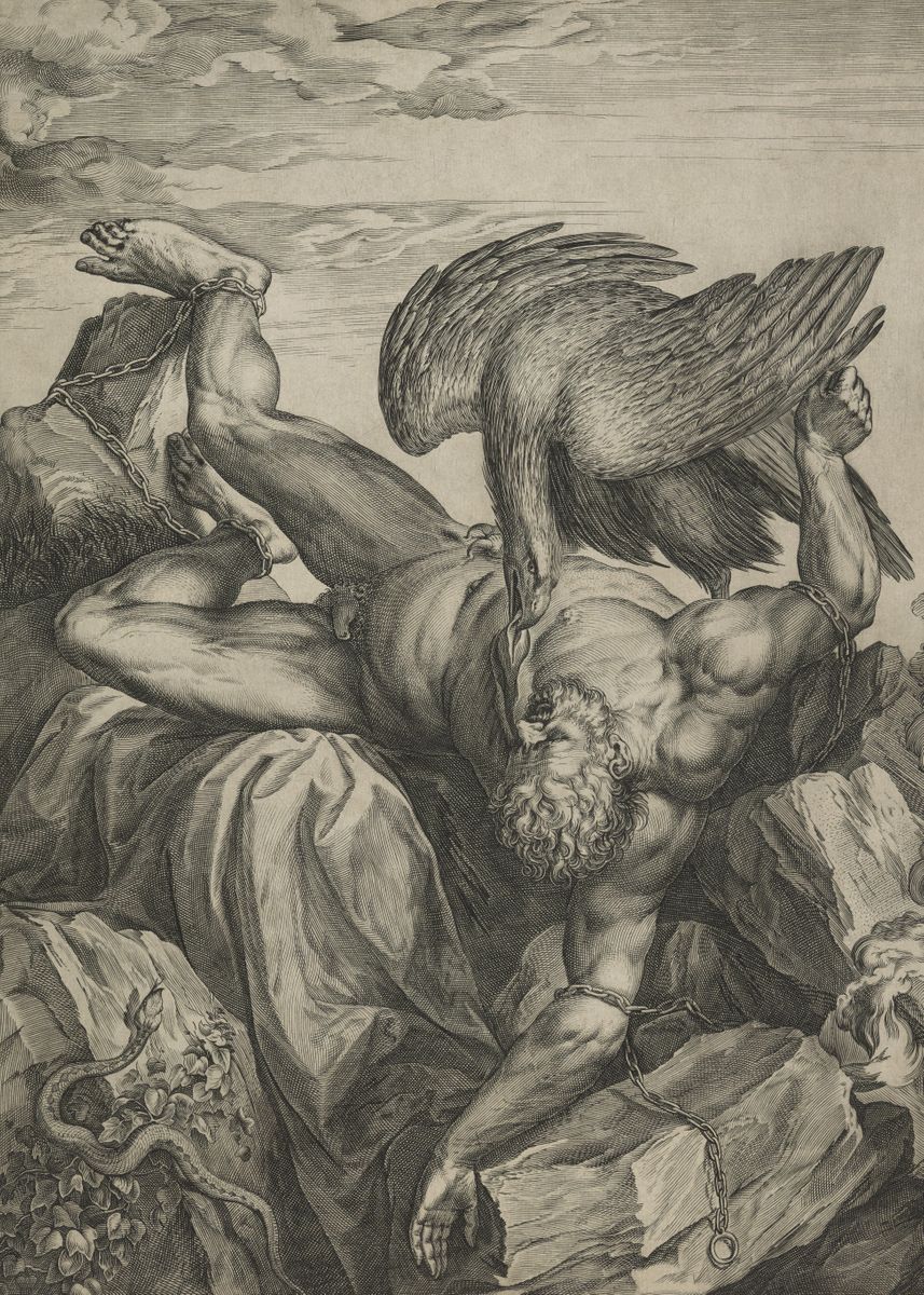'Prometheus Chained On Rock' Poster, picture, metal print, paint by ...
