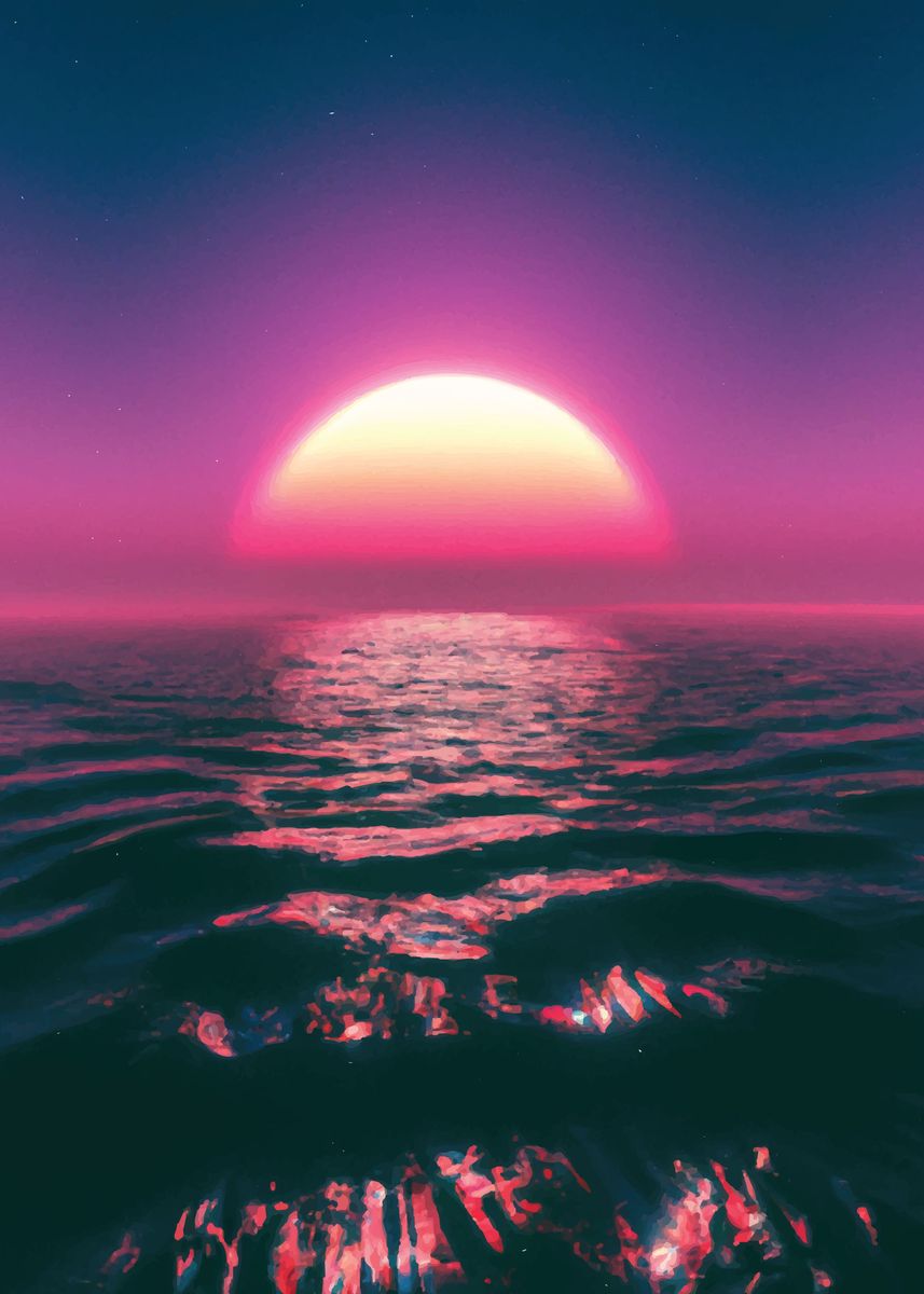 'synthwave style ' Poster, picture, metal print, paint by erma wati ...