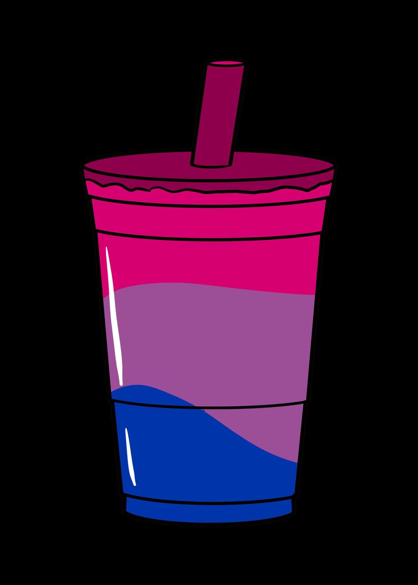 'Bisexual Bubble Tea' Poster, picture, metal print, paint by ...