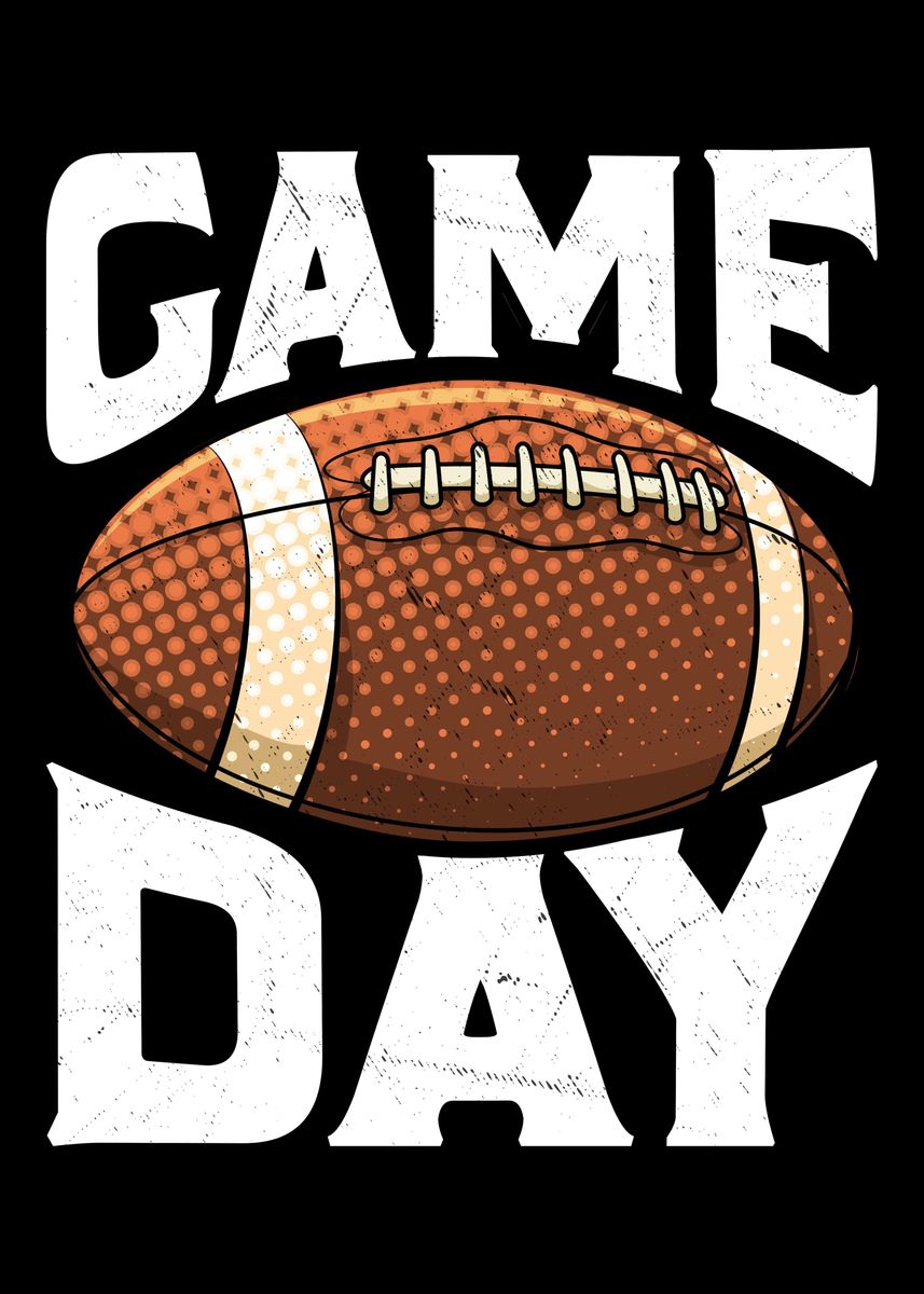 'Football Sunday Game Day' Poster, picture, metal print, paint by ...