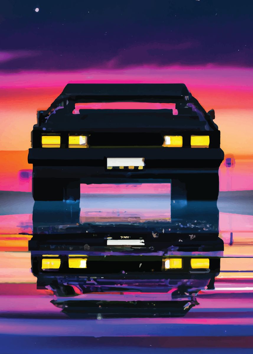 'synthwave style ' Poster by erma wati | Displate