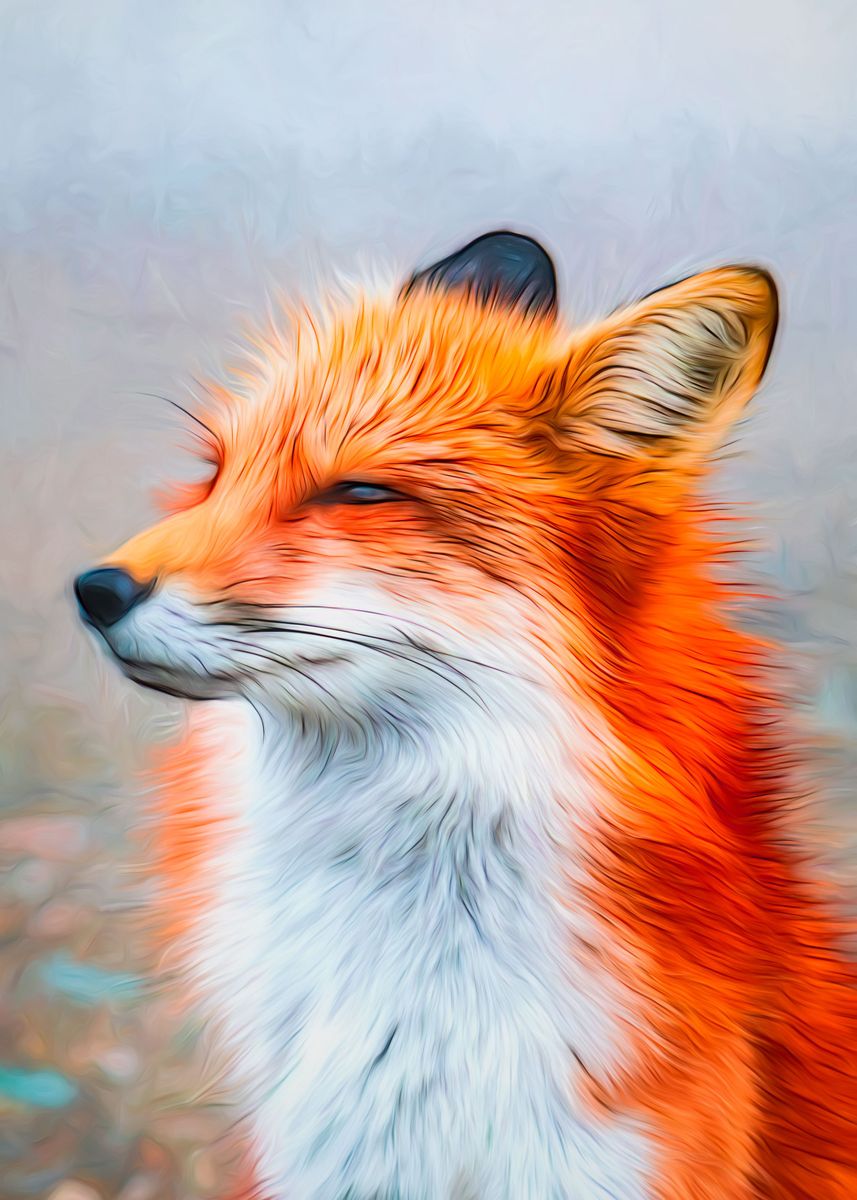 'The Fox' Poster, picture, metal print, paint by Armstrong | Displate