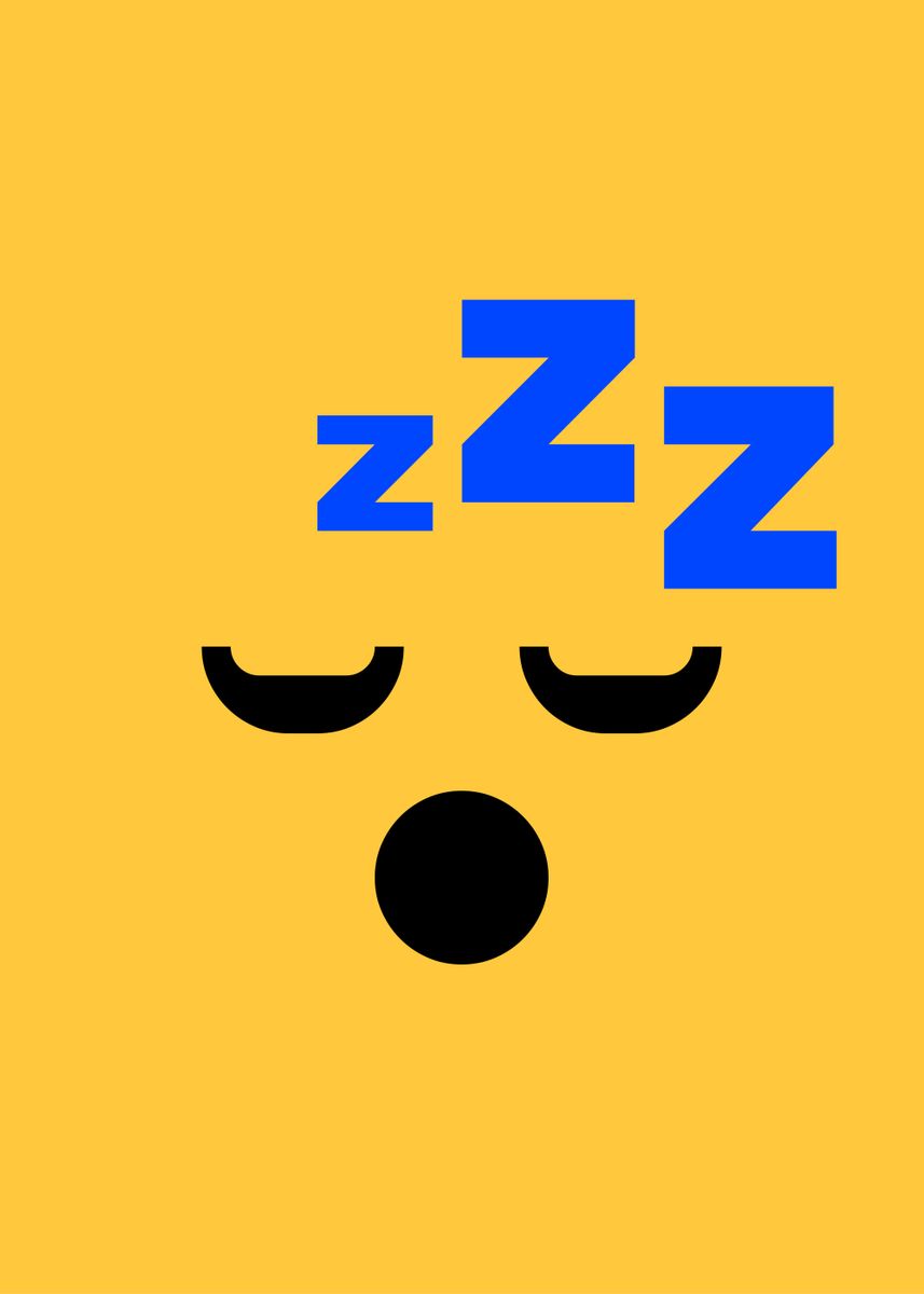 'Sleeping face' Poster, picture, metal print, paint by Bob Karotti ...