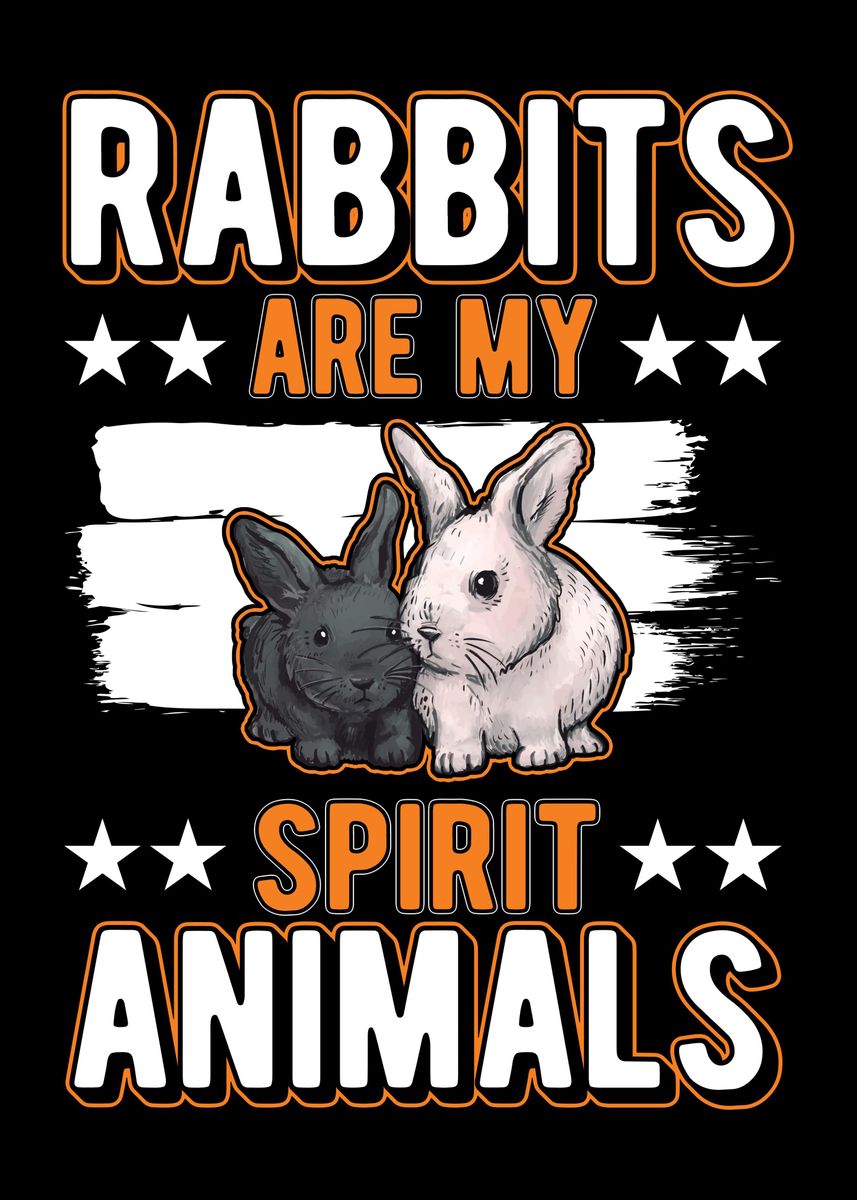 'Rabbit Stable Bunny' Poster, picture, metal print, paint by ...