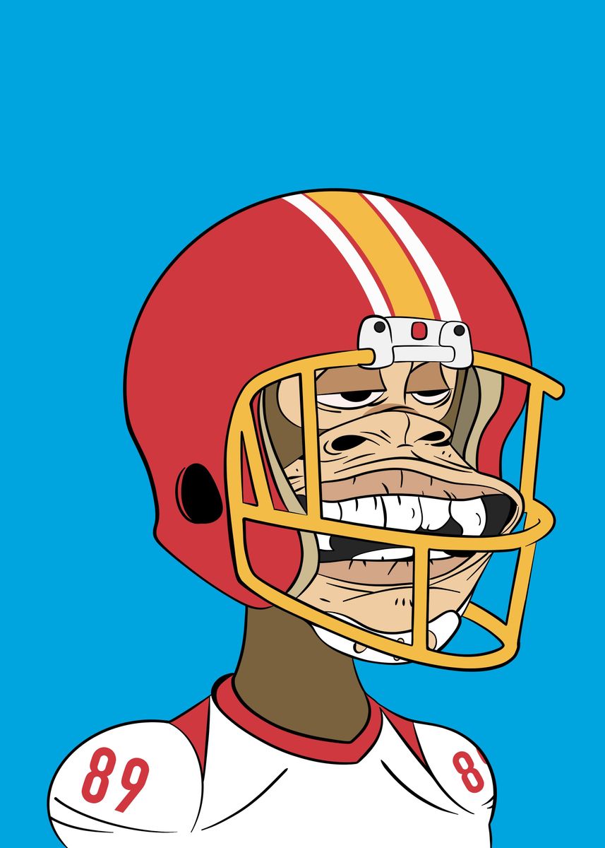 'Ape football' Poster, picture, metal print, paint by Magic Apes | Displate