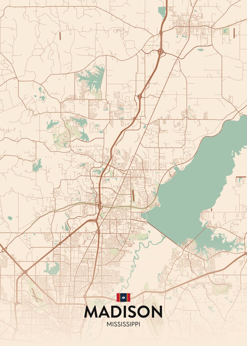 'Madison MS' Poster, picture, metal print, paint by IMR Designs | Displate